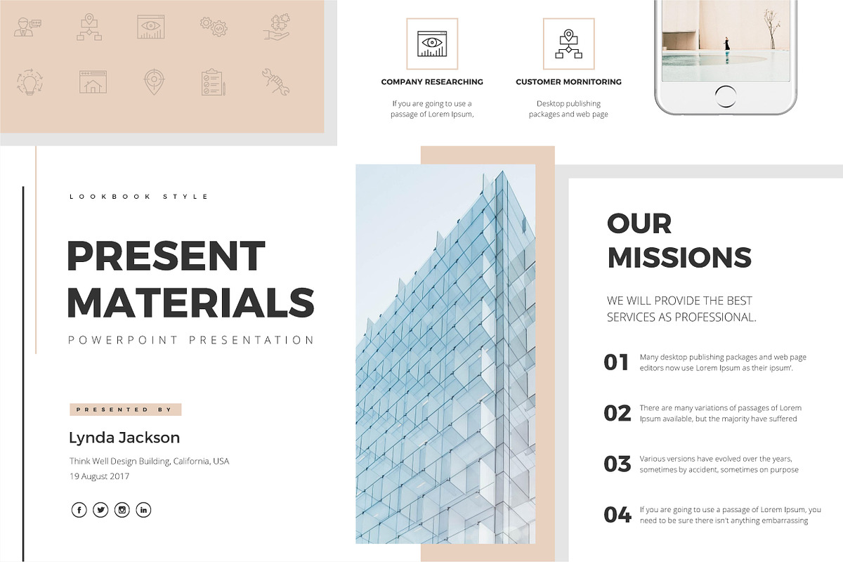 Present Materials PPT Template, a Presentation Template by Wipavee