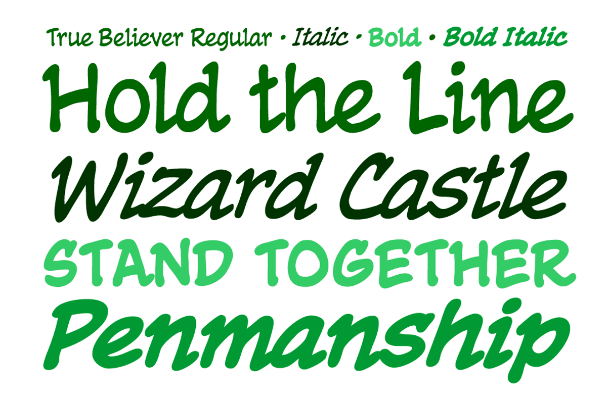 True Believer, a Script Font by Comicraft Fonts | Creative Market