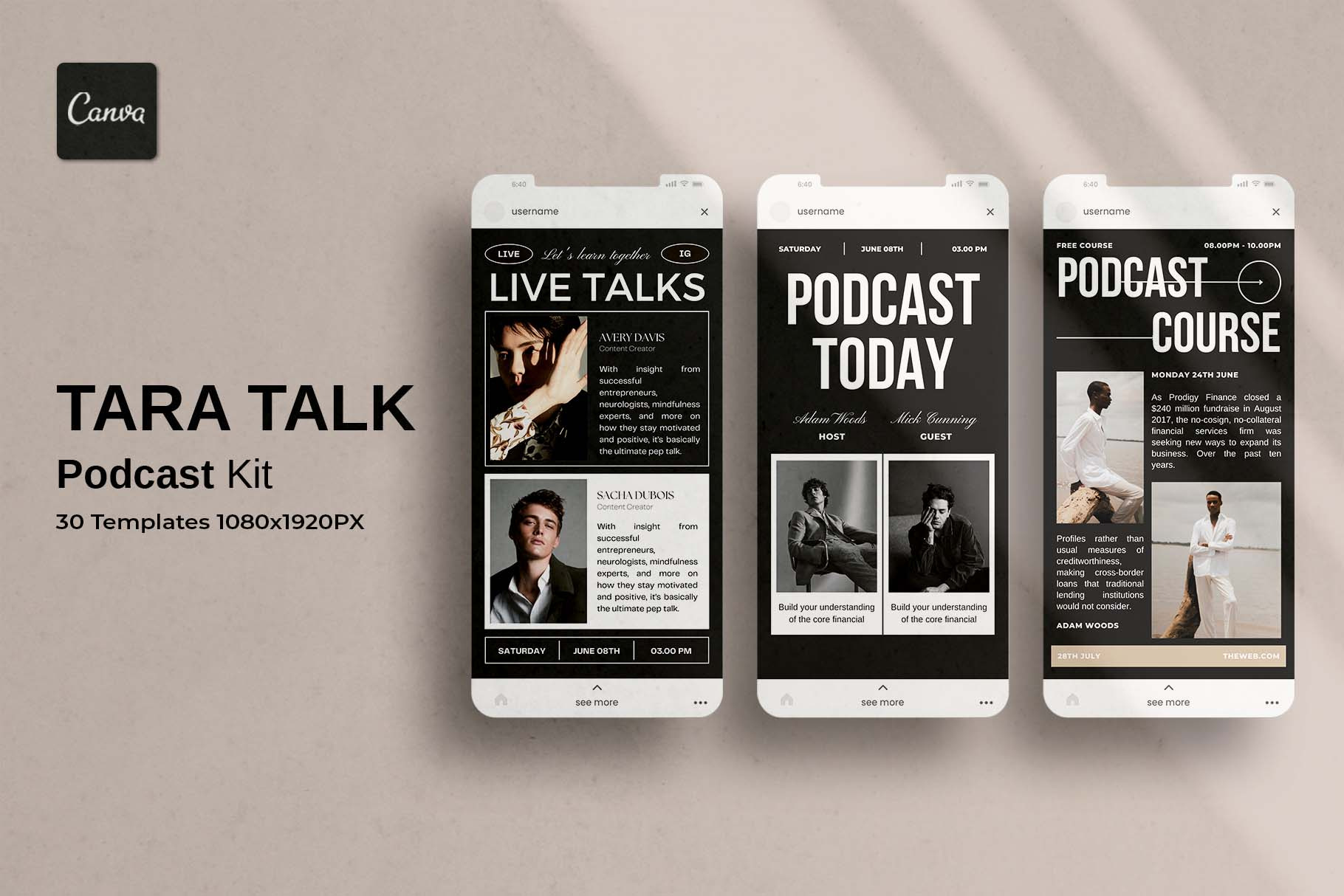 TARA TALK | Podcast Kit Stories, a Social Media Template by Analogi Studio