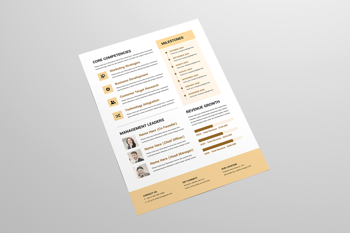 Corporate Fact Sheet, a Flyer Template by Leaflove