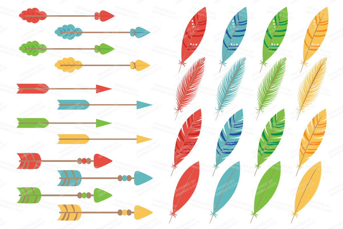Bright Tribal Clipart & Vectors, an Illustration by Amanda Ilkov