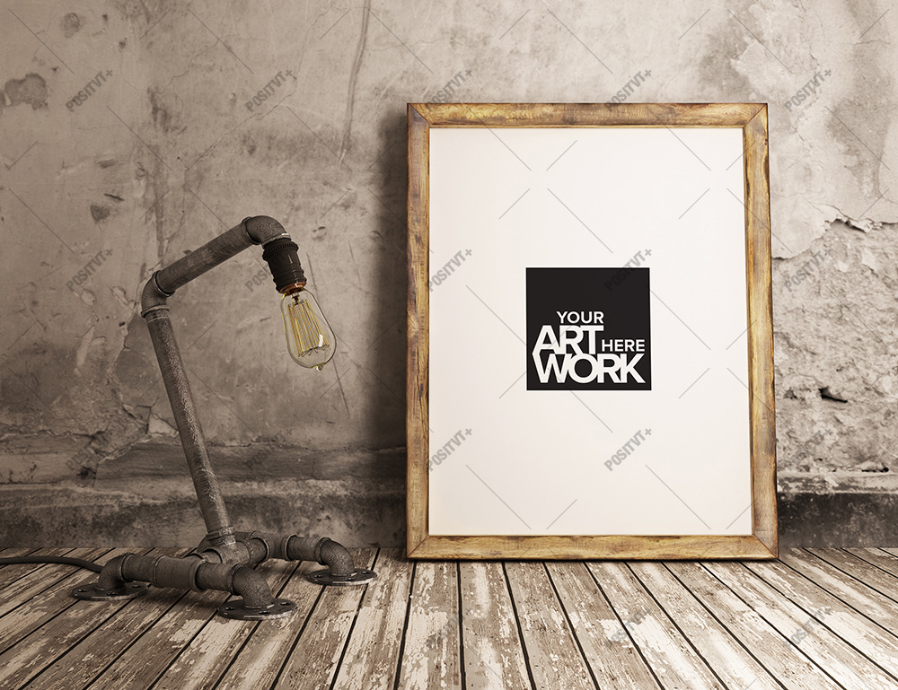 Poster Mockup Industrial Pipe, a Print Template by positvtplus
