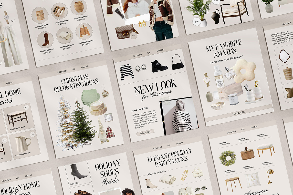 40 Canva Christmas LTK Template | Amare Creative