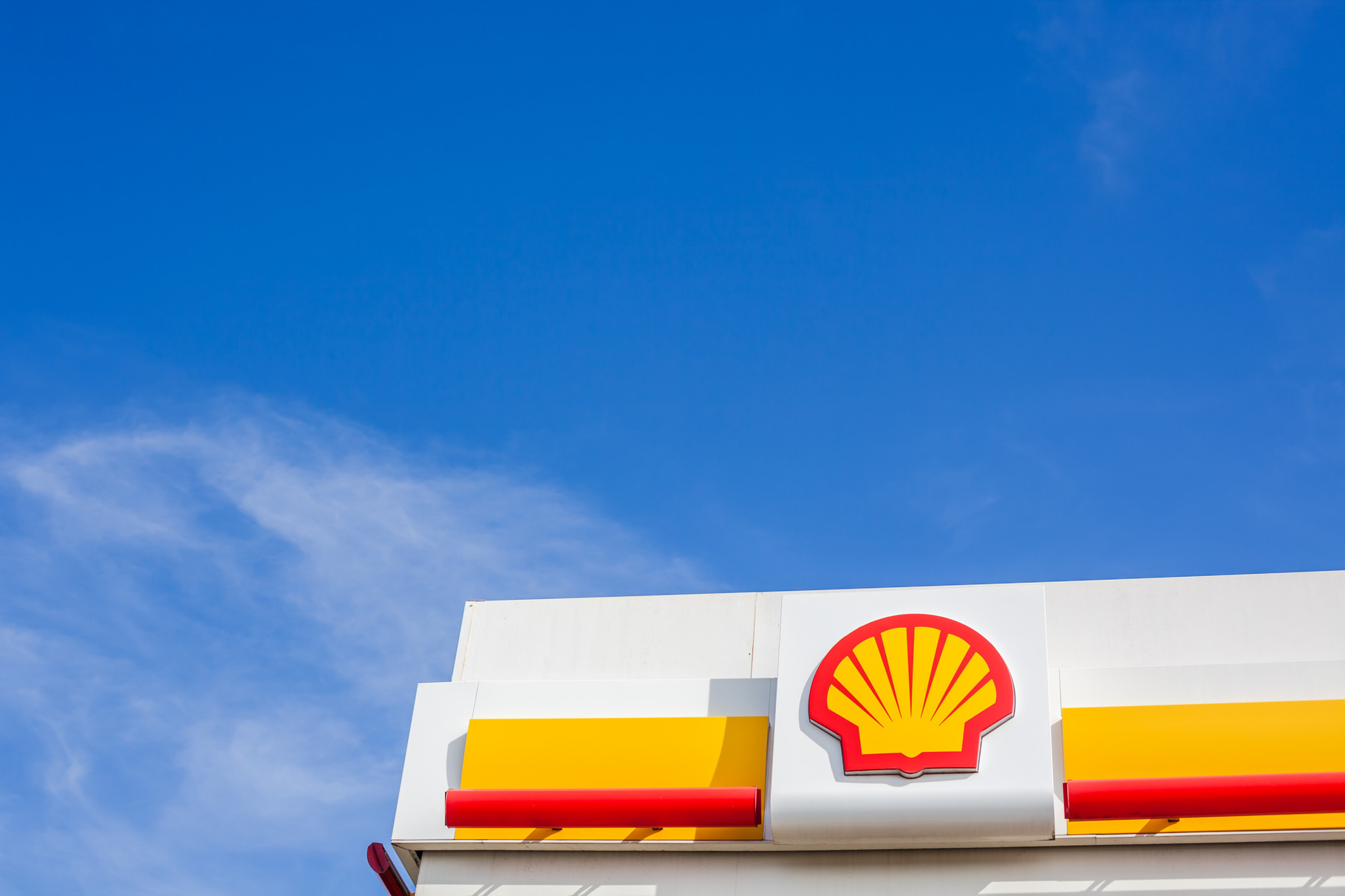 Shell company logo on its gas service station, a Transportation Photo ...