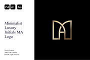 Minimalist Luxury Initials MA Logo