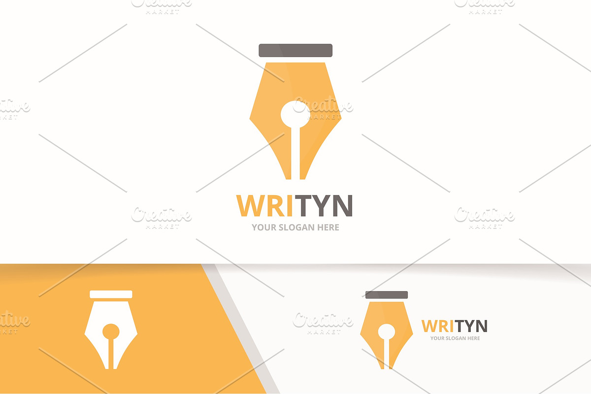 Vector pen logo combination., a Branding & Logo Template by GraphiShop