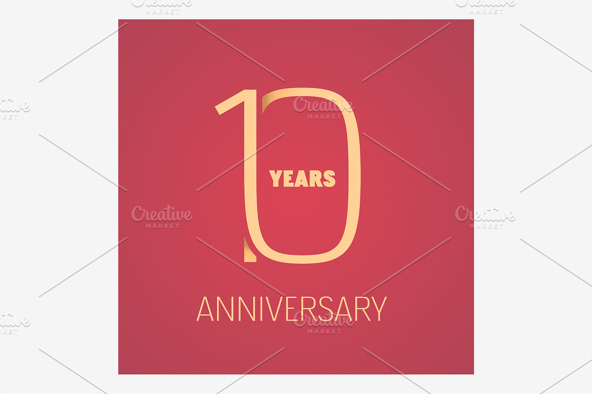 10 years anniversary vector logo, a Decorative Illustration by Darth ...