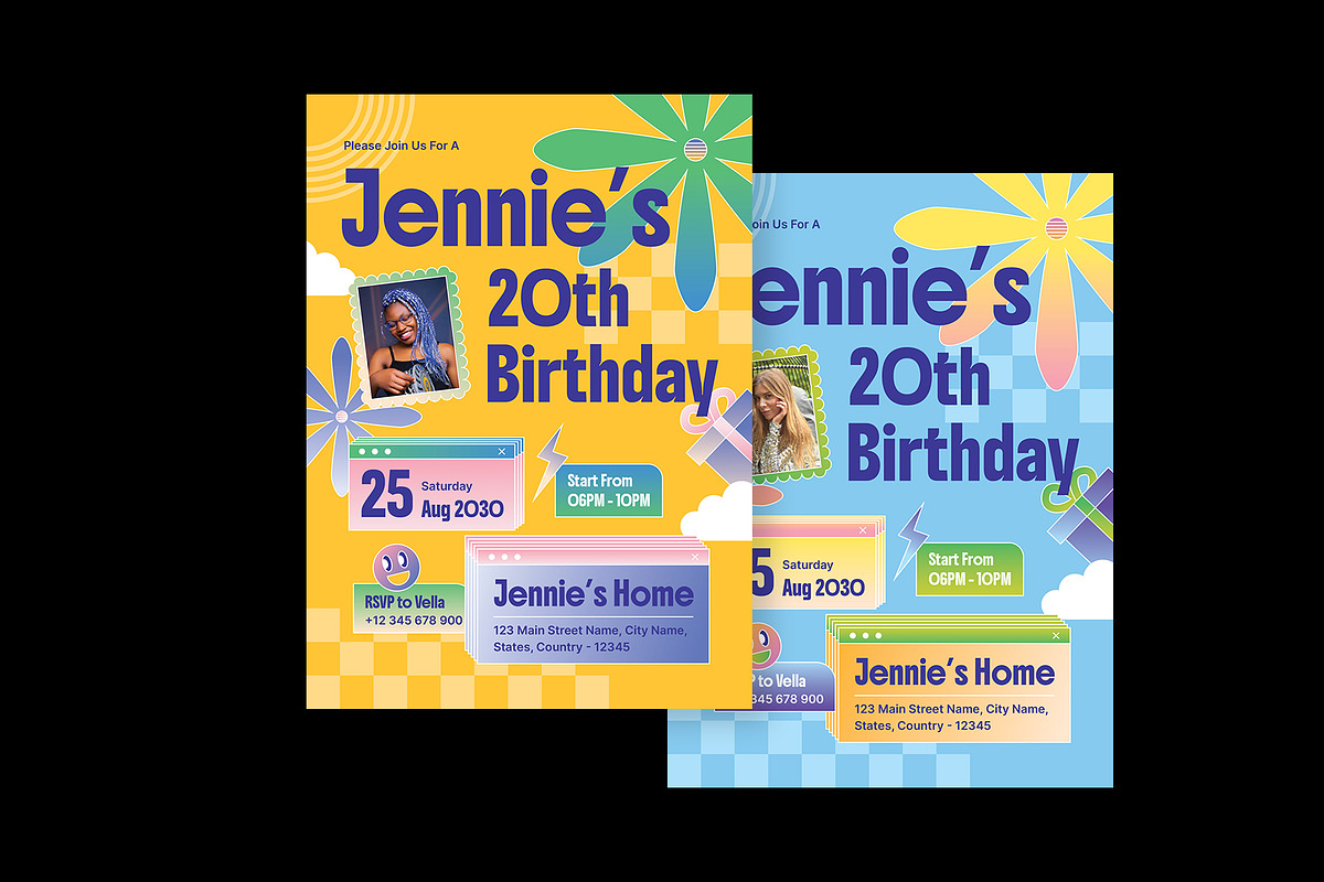 Playful Birthday Invitation, an Invitation Template by Neermana