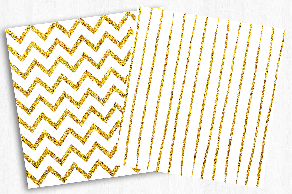 Gold Glitter Digital Paper, a Texture Graphic by BonaDesigns