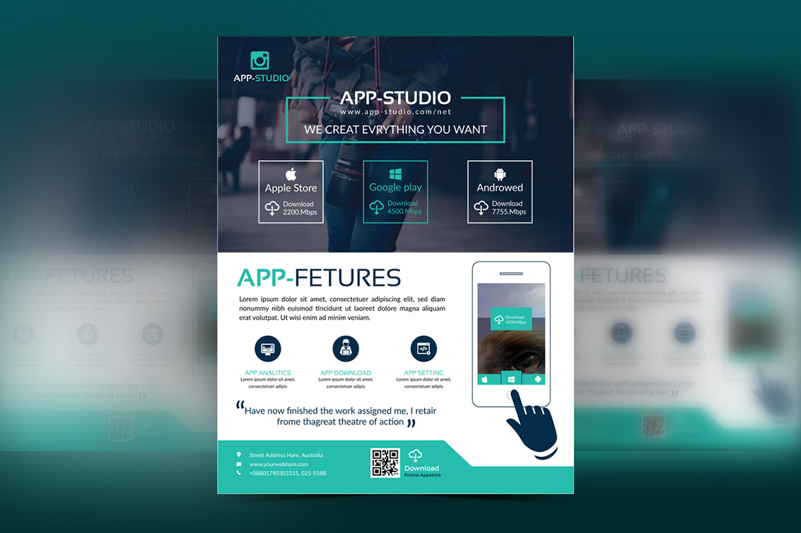 Mobile App/Apps Business Flyer, a Flyer Template by ContestDesign