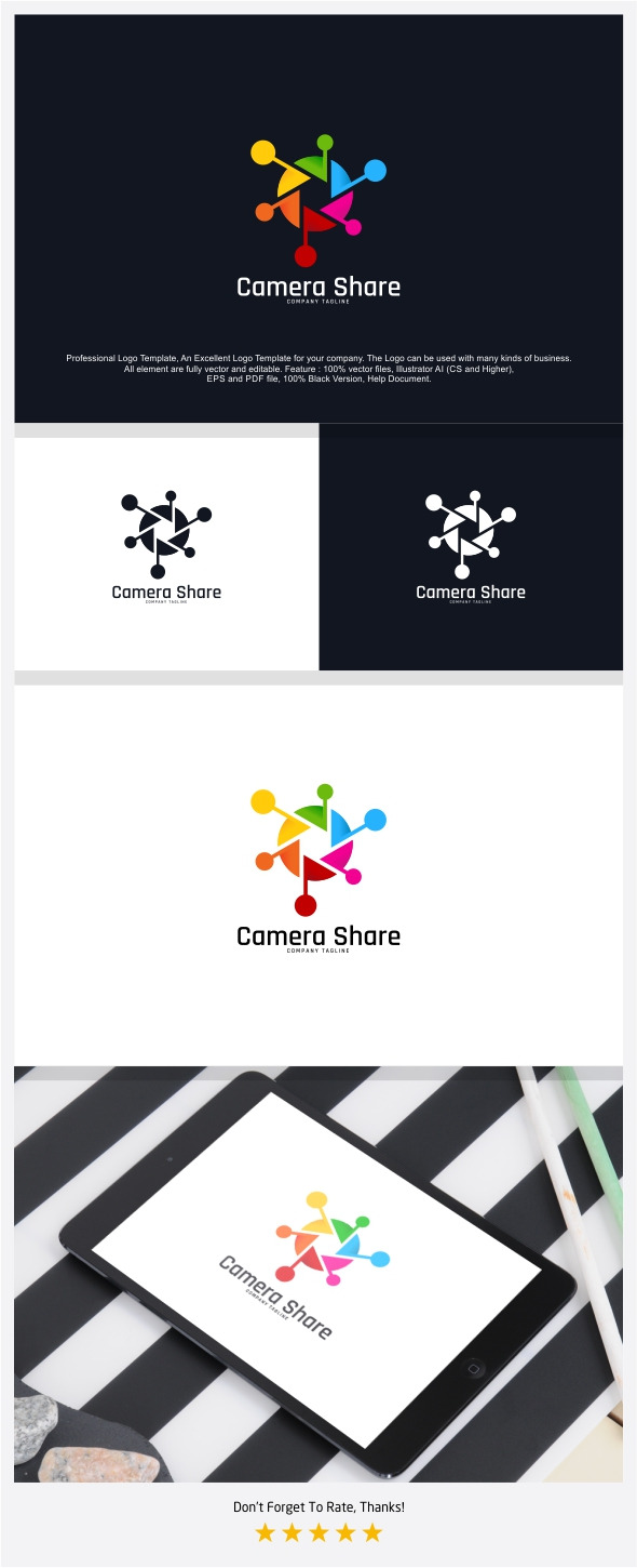 Photo Share Logo, a Branding & Logo Template by PutraCetol Studio