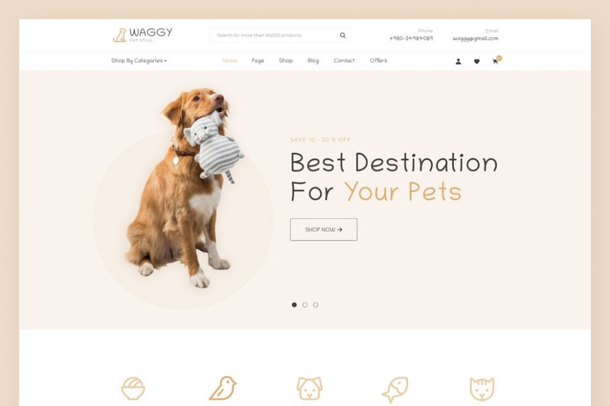 Pet Shop E-Commerce Website Template
