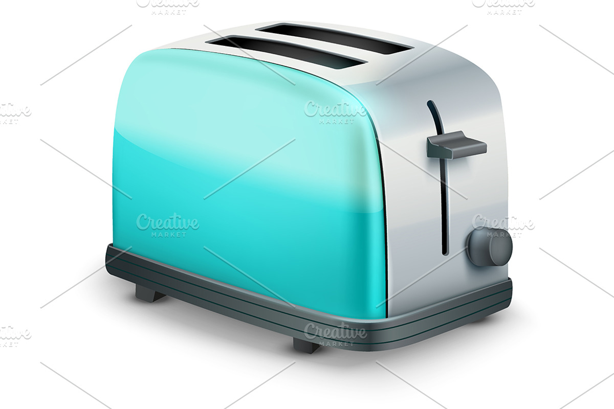 Bright Metal Toaster Set, an Object Graphic by Vitamin