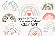 Rainbow Clip Art - Boho Rainbows, an Illustration by WinshipAndRose