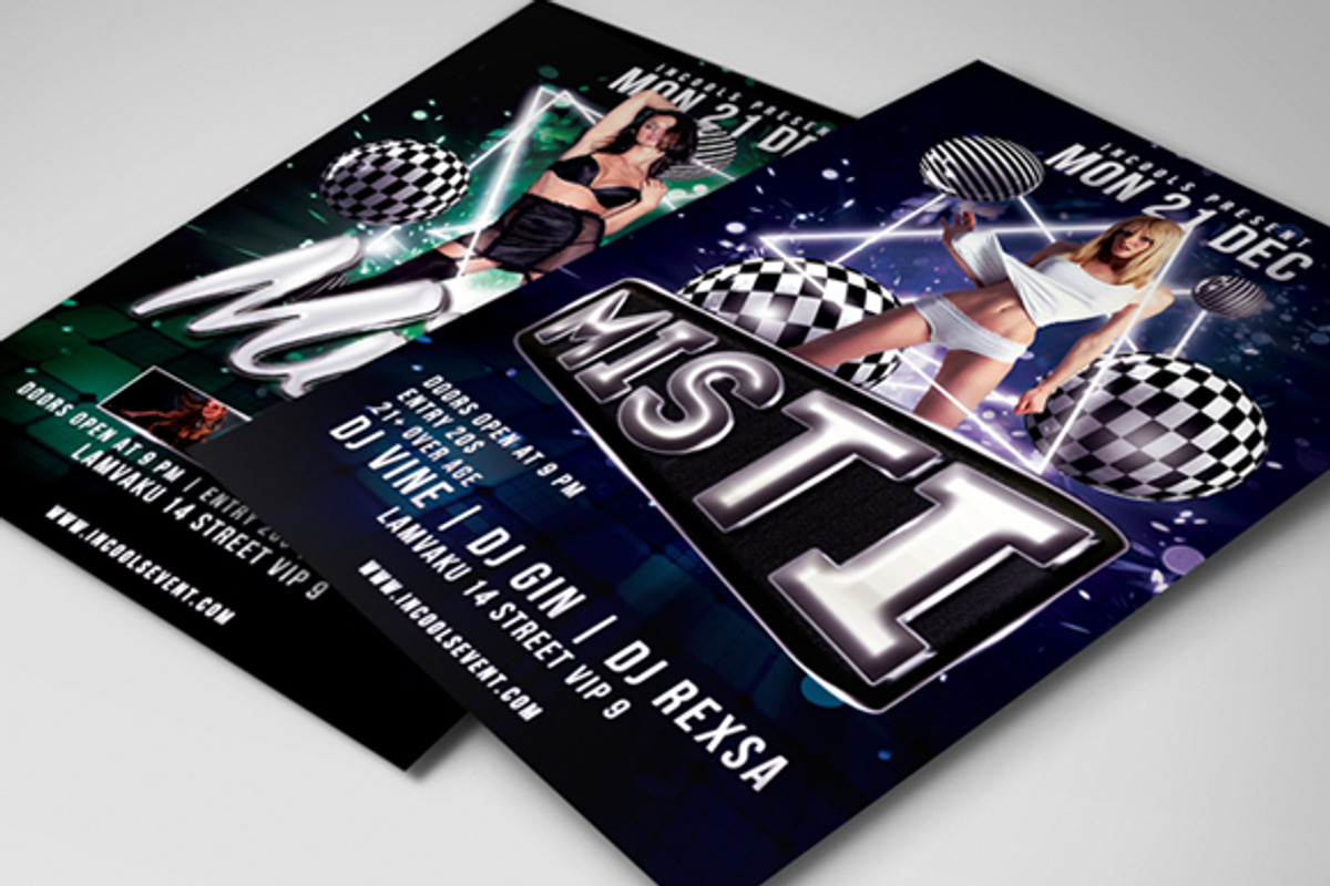 Misti Party Flyer Template, a Flyer Template by temphall | Creative Market