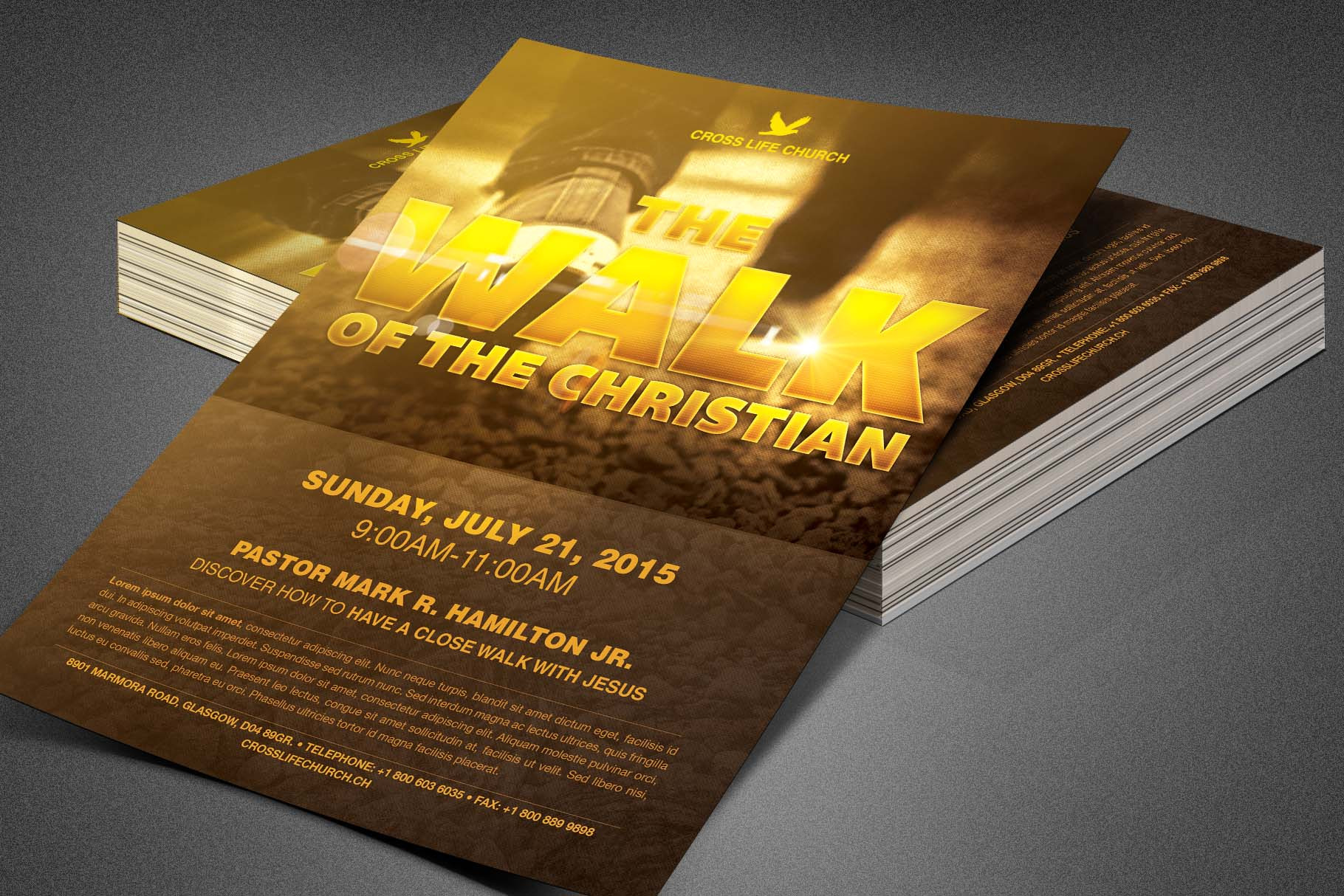 The Walk Church Flyer Template, a Flyer Template by loswl