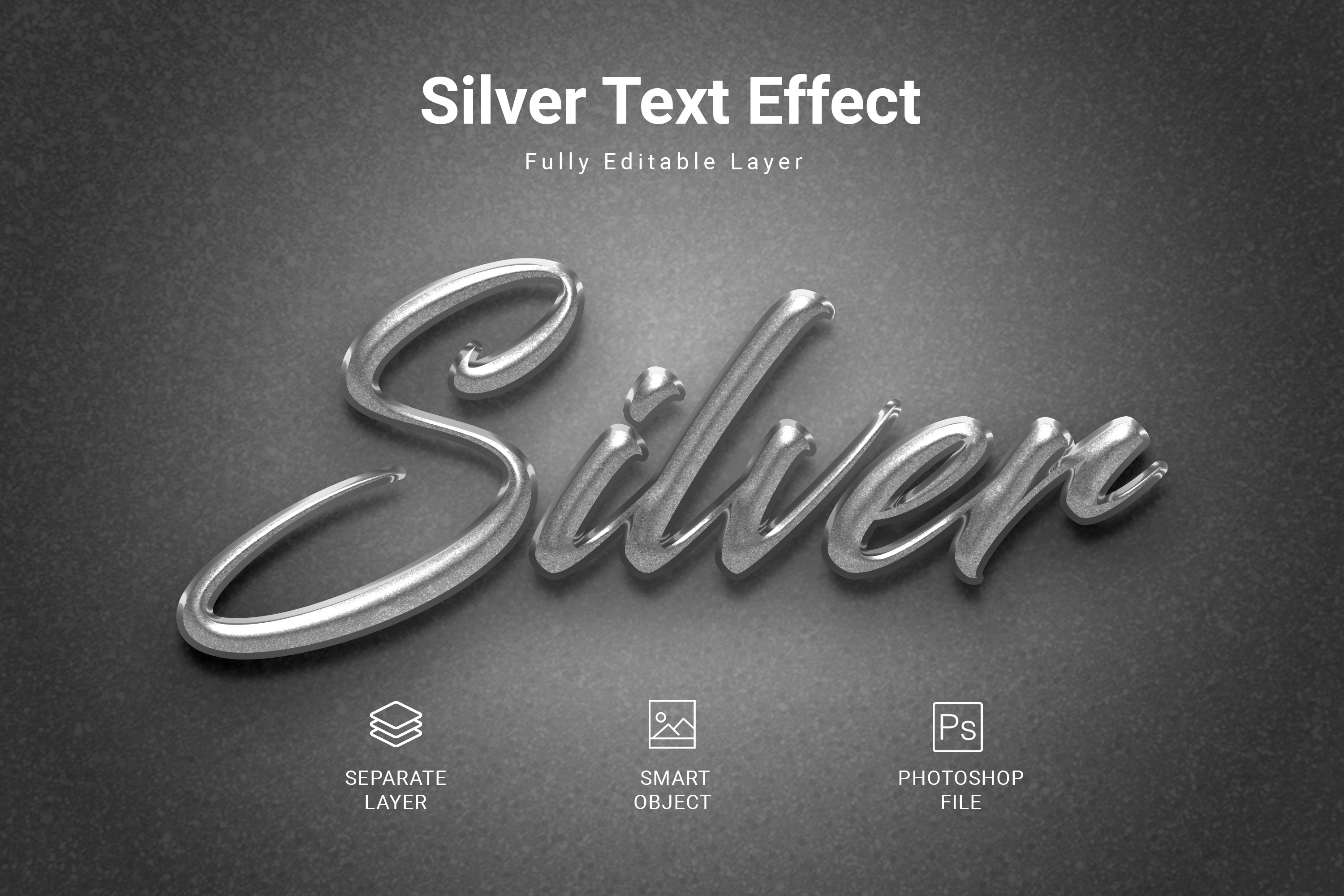 Silver Psd Text Style Effect, a Layer Style Add-On by zahidhossainalif