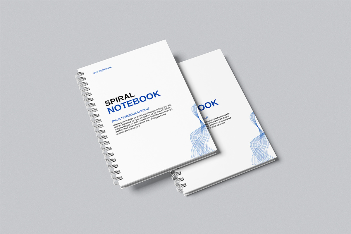 High Quality Spiral Notebook Mockup, a Books & Magazine Mockup by swsi ...