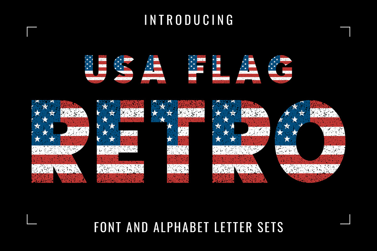 USA Flag Retro Font, a Font by Font Craft Studio