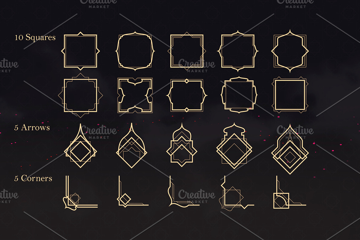 Arabic Deco UI, an Object Illustration by Olga Ryzychenko | Creative Market