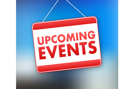 Label with upcoming events sign, a Decorative Illustration by DG-Market