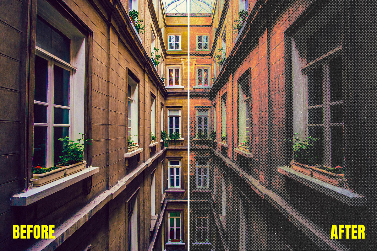 Retro Magazine Halftone Actions, an Action Add-On by pixelbuddha.net