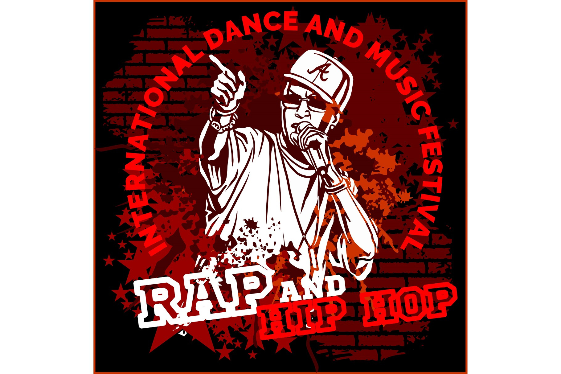 Rap hip hop graffiti - vector poster, a Person Illustration by Digital ...