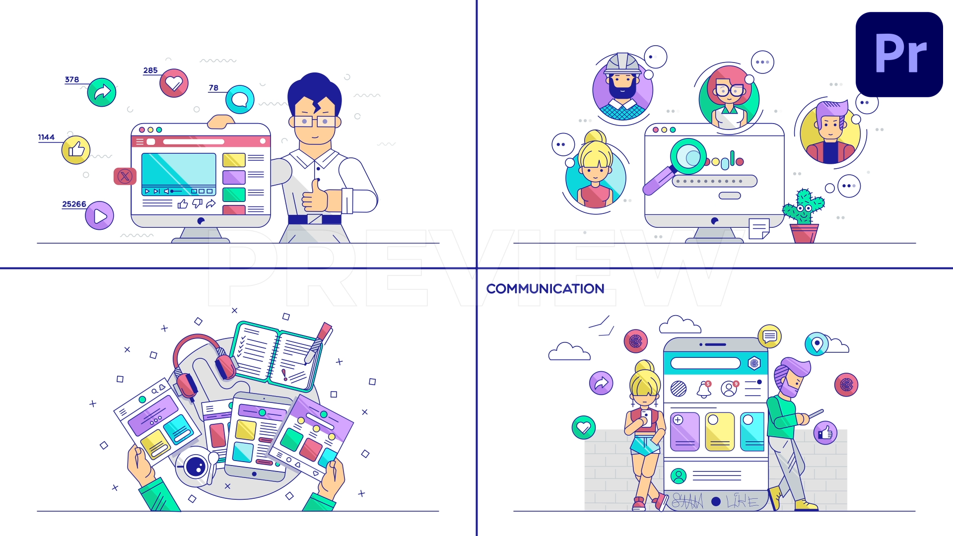 Gadgets Explainers for Premiere Pro