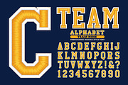 Embroidered Sports Vector Alphabet, an Object Graphic by Mysterylab ...