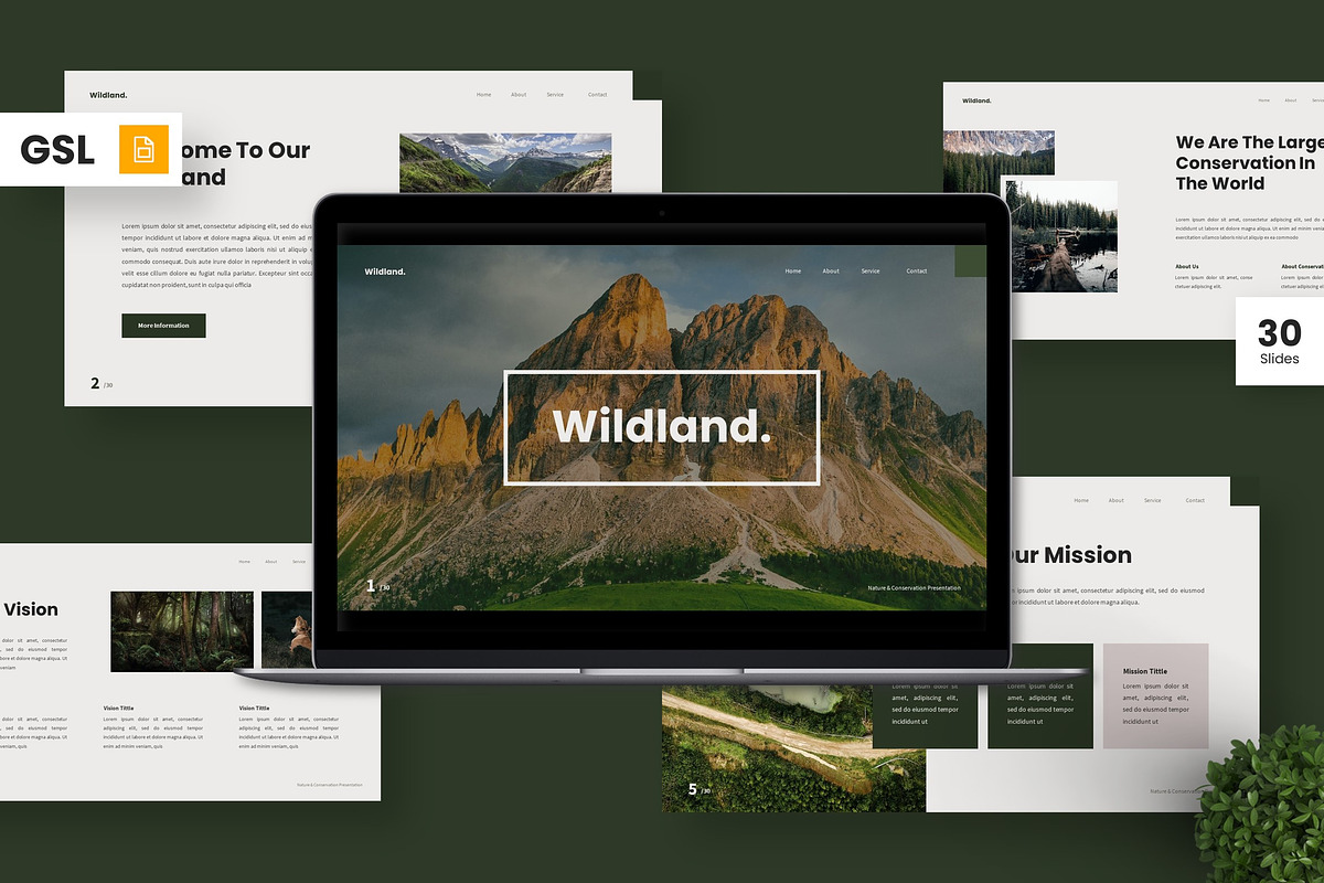 Wildland - Google Slide Templates, a Presentation Template by Deepslide ...