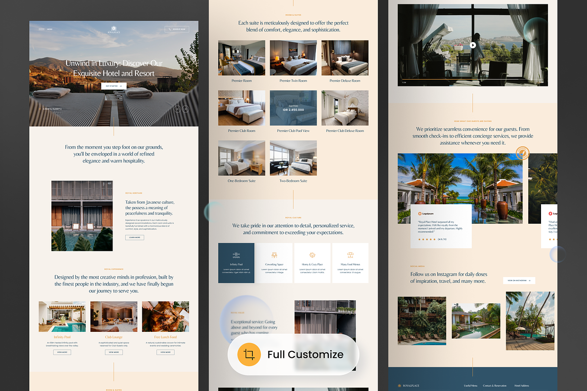 The Royal Place - Hotel Website, a Websites & App Template by SLAB! Design
