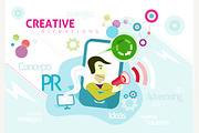 Advertising with Words PR Creative, a Work Illustration by robuart