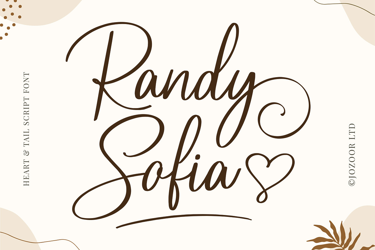 Randy Sofia - Lovely Script Font, a Script Font by Jozoor