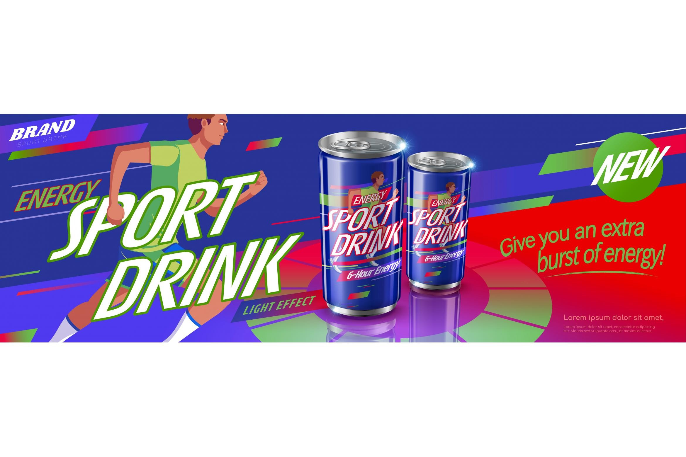 Sport drink banner ads | Flyer Templates ~ Creative Market
