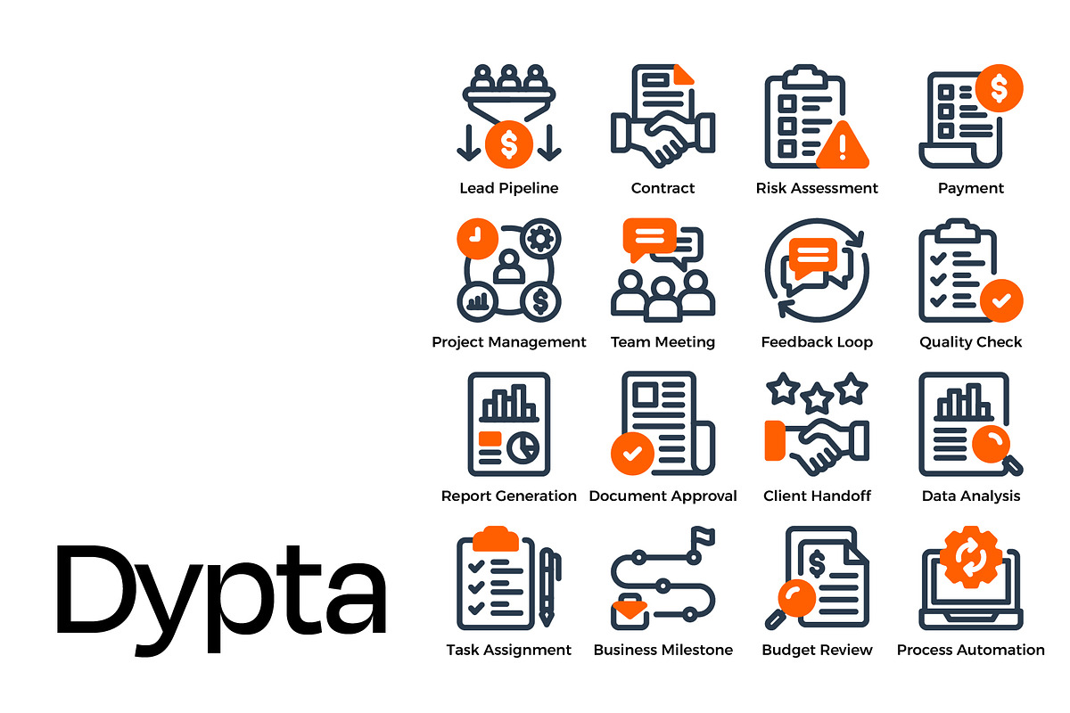 Business Workflow Icon Set, a Duotone Icon by Eklip Studio