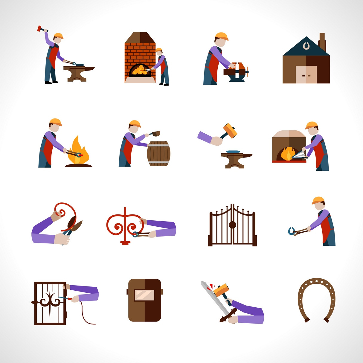 Blacksmith icons set | Icons ~ Creative Market