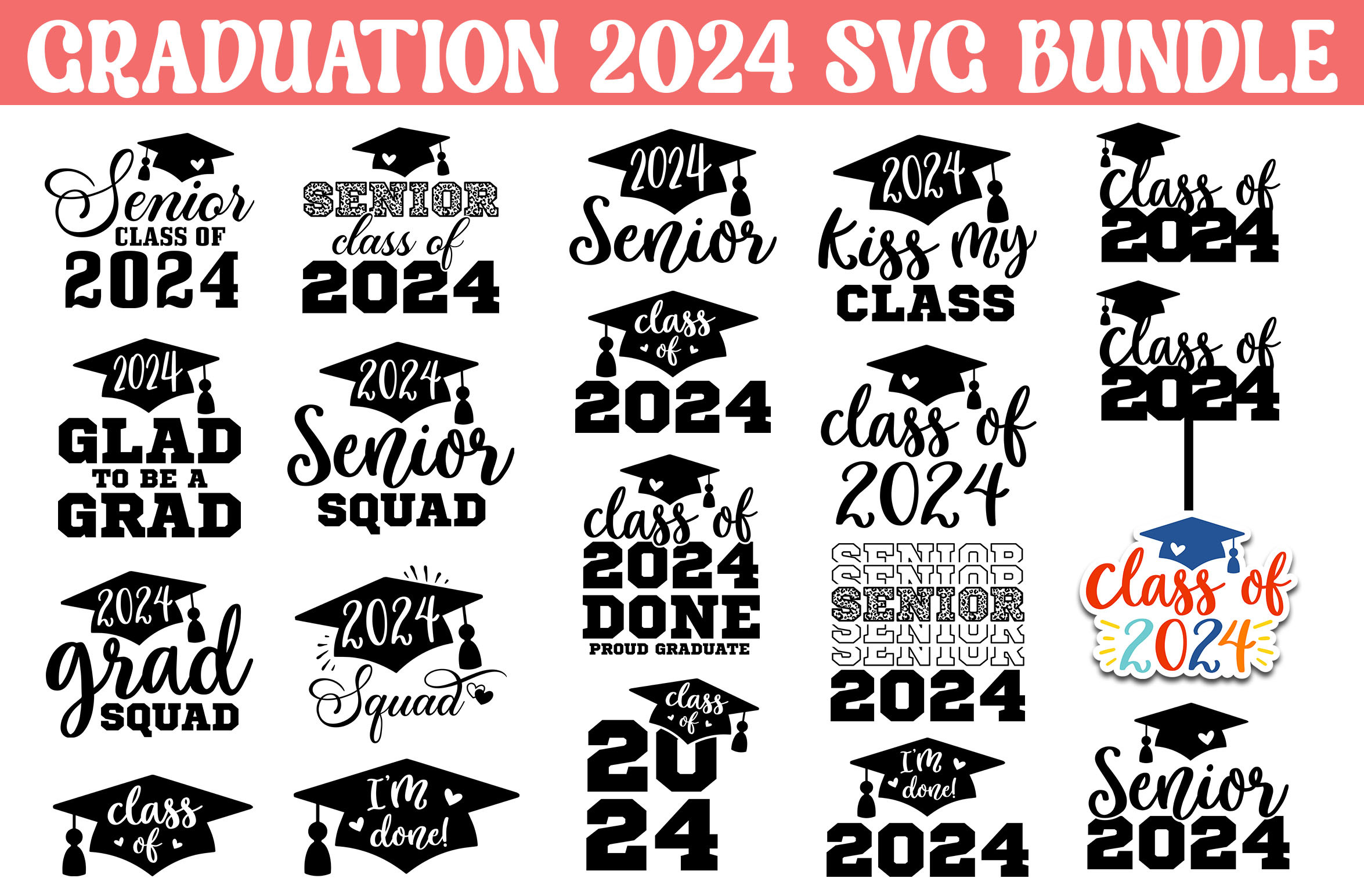 Graduation svg, Proud Graduate 2024, an Illustration by M studio