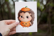 Cute Halloween Hedgehog Clipart, an Animal Illustration by BonbonnyDesigns