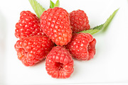Red raspberries isolated stock photo containing food and diet, a Food ...
