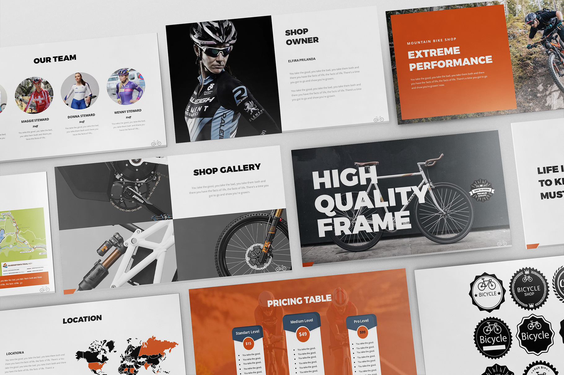 Bicycle Powerpoint Presentation, a Presentation Template by Incools Stokie