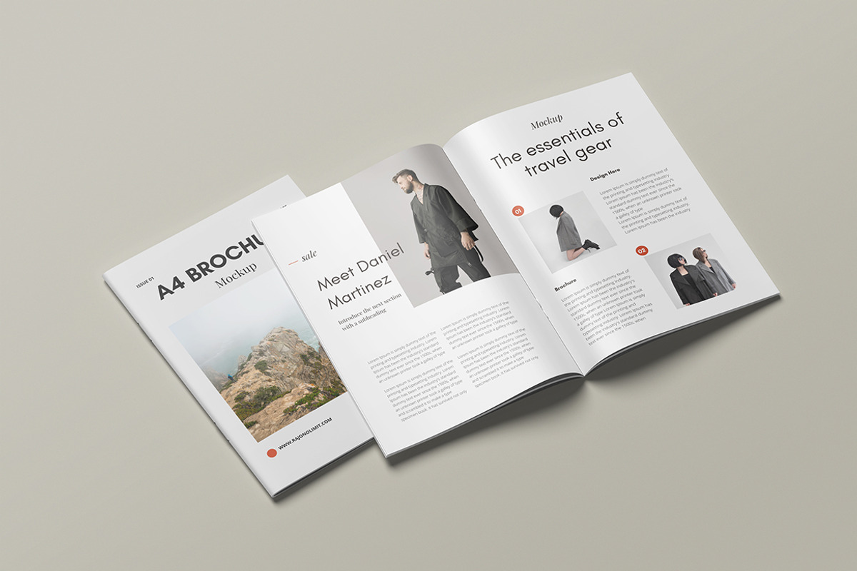 A4 Brochure Mockup, a Books & Magazine Mockup by seramoe