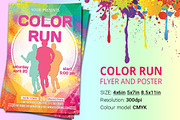 Color Run Flyer And Poster, a Flyer Template by Artolus