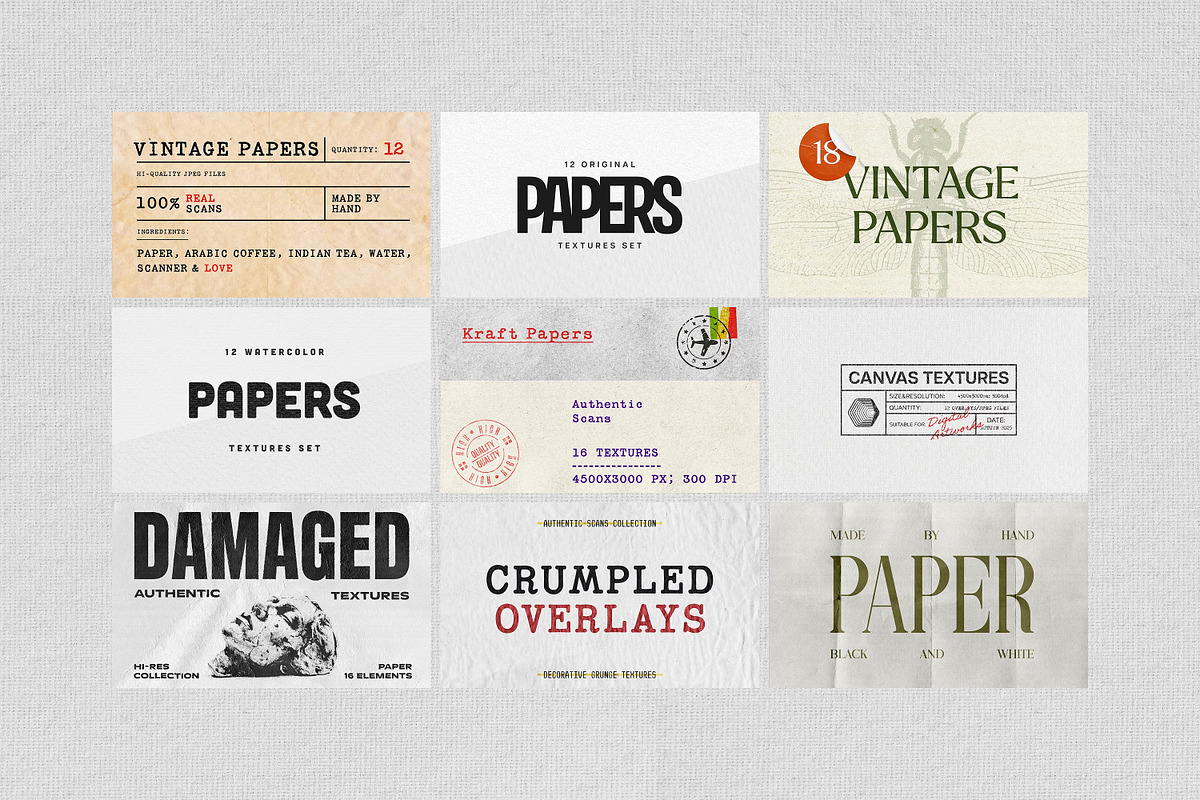18-in-1 Paper Textures Bundle, a Texture Graphic by pixelbuddha.net
