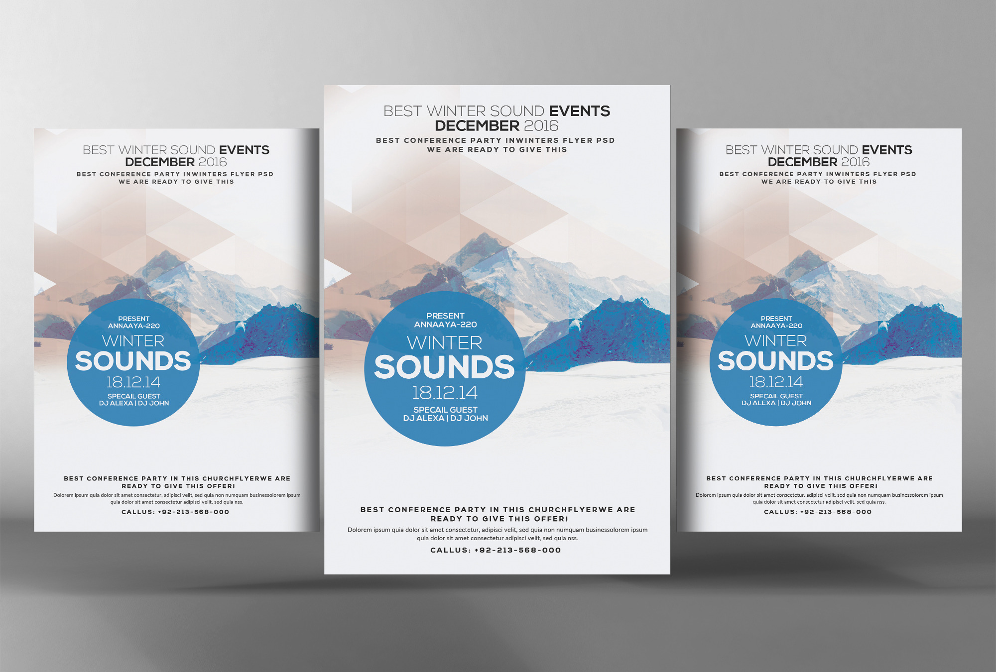Minimal Winter Flyer, a Flyer Template by graphicforest