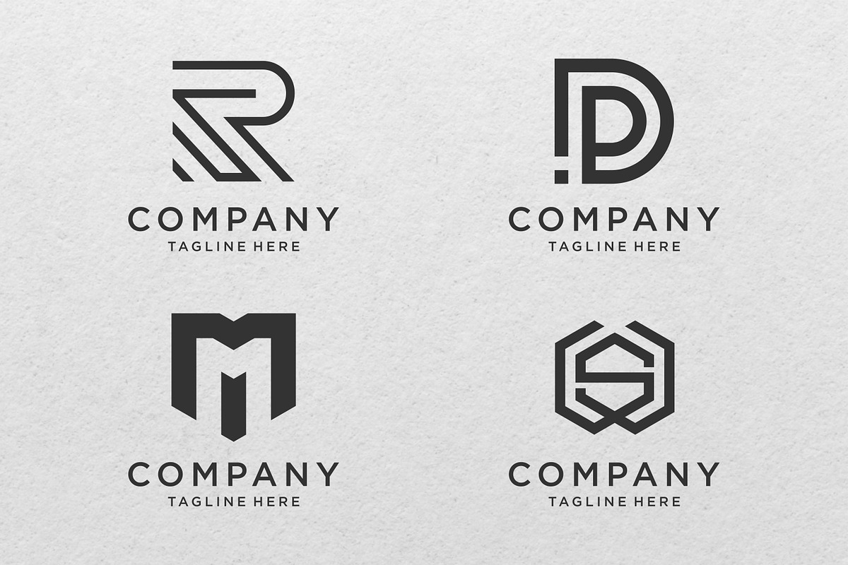 Set of monogram logo design. PART 4, a Branding & Logo Template by BARONSTD