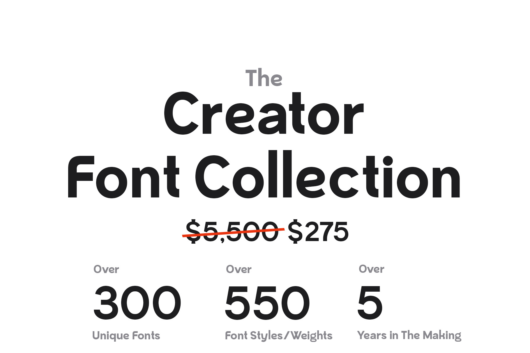 Creator Font Collection (300 Fonts), a Sans Serif Font by HipFonts