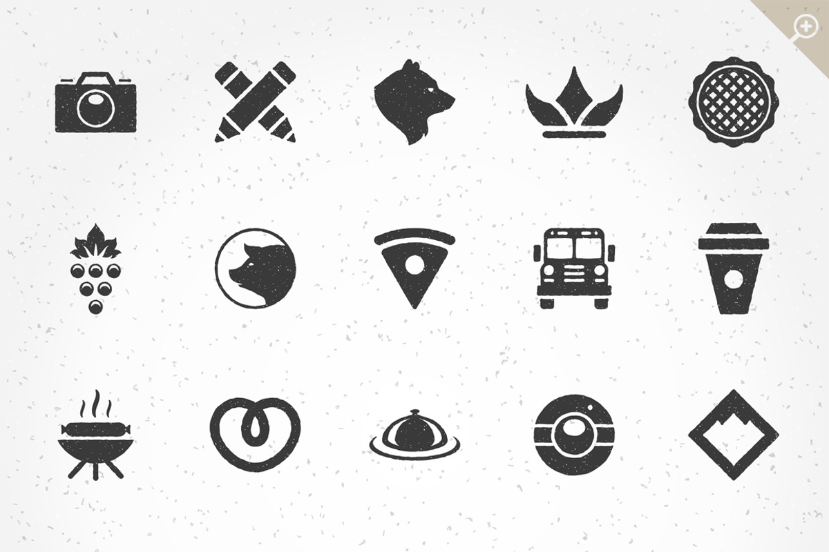 100 Retro objects for logos, a Branding & Logo Template by Vasya Kobelev