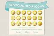 Gold social media icons | Icons ~ Creative Market