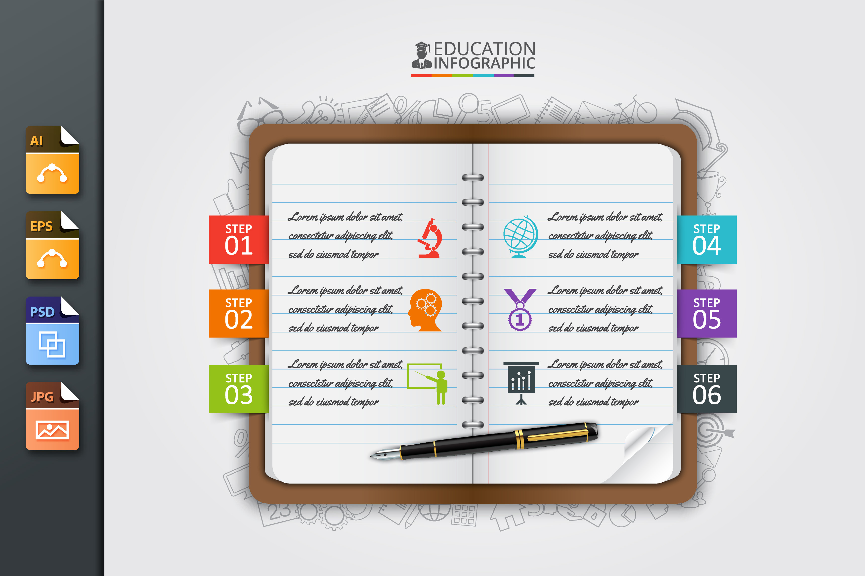Note education infographic, a Presentation Template by Abert