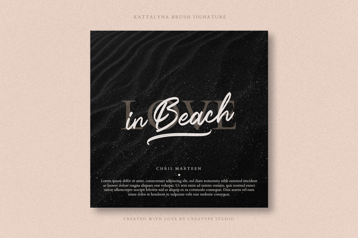 Kattalyna Brush Signature, a Script Font by Creatype Studio